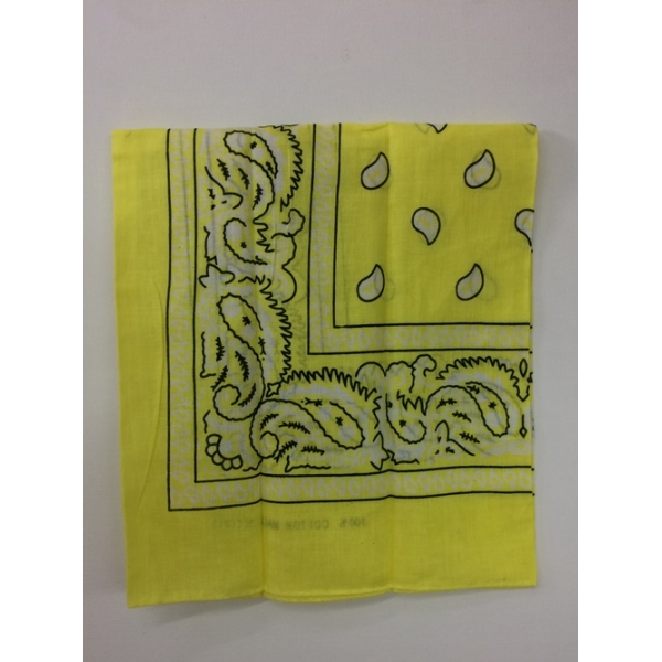 Yellow Paisley Bandana